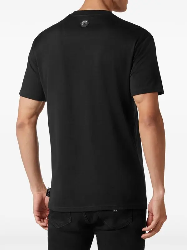 Philipp Plein Paisley Skull-print Round-neck T-shirt - Black