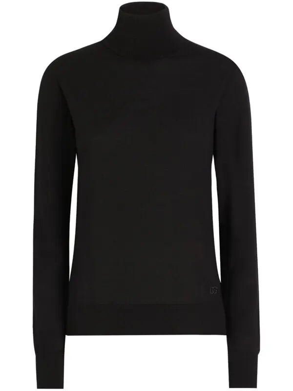 Dolce & Gabbana Logo-embroidered Sweater - Black