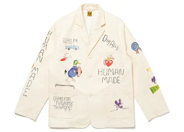 HUMAN MADE Printed Jacket - White