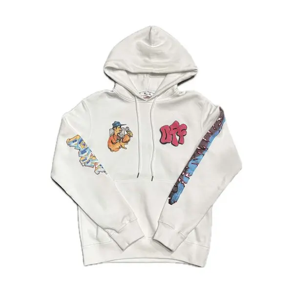 Off-White Spray Graffiti Slim Hoodie - White