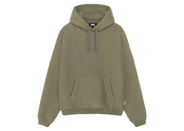 StÜssy Fleece Raglan Hoodie - Olive