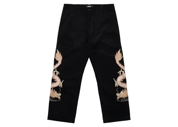 PALACE Double Dragon Tour Plain Pant - Black