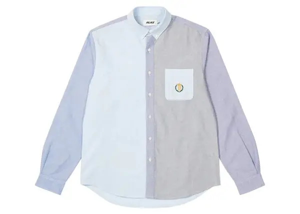 PALACE Mixed Oxford Shirt - Blue
