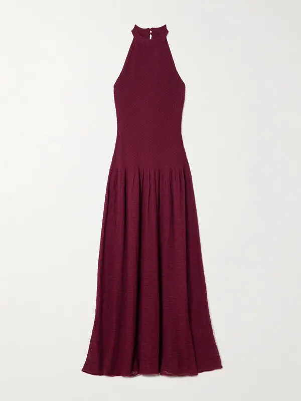 Escvdo Cayo Open-knit Maxi Dress - Red