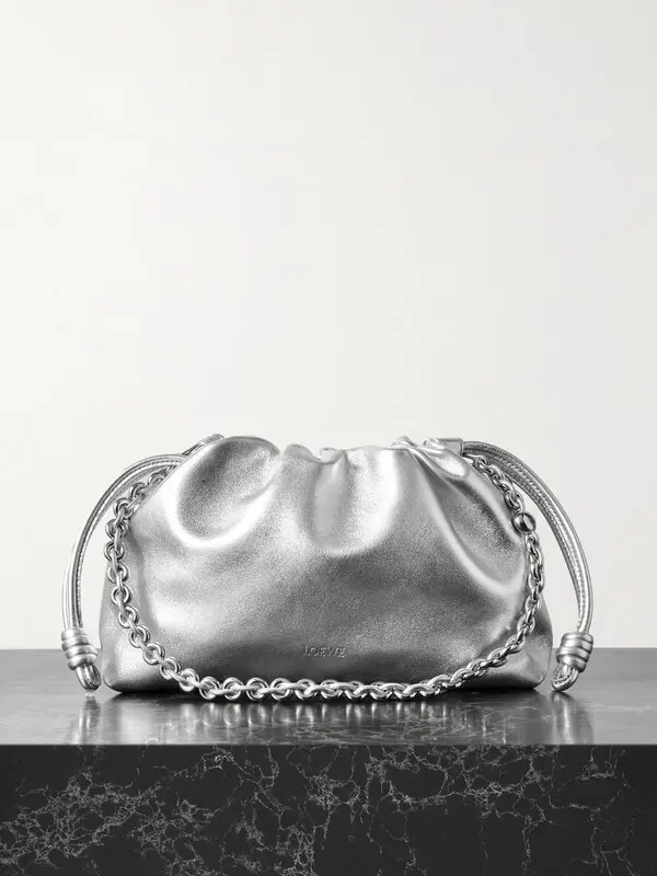 Loewe Flamenco Clutch - Silver