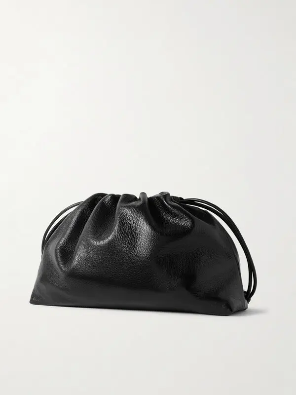 Loewe Flamenco Large Textured-leather Shoulder Bag - Black