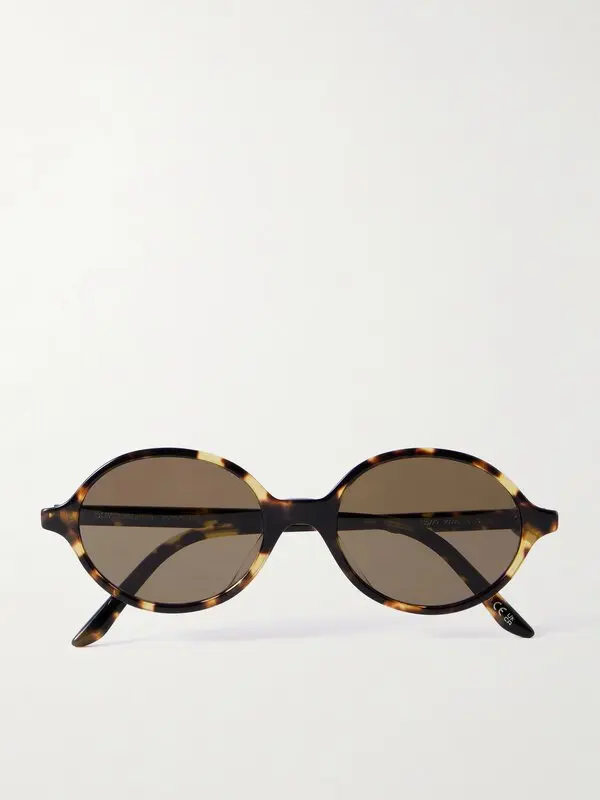 Oliver Spencer Khaite 1989c Round-frame Sunglasses - Tortoiseshell