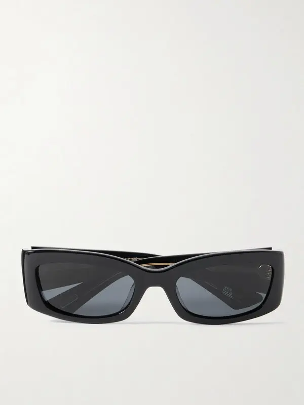 Oliver Spencer Khaite 1989c Rectangular Sunglasses - Black