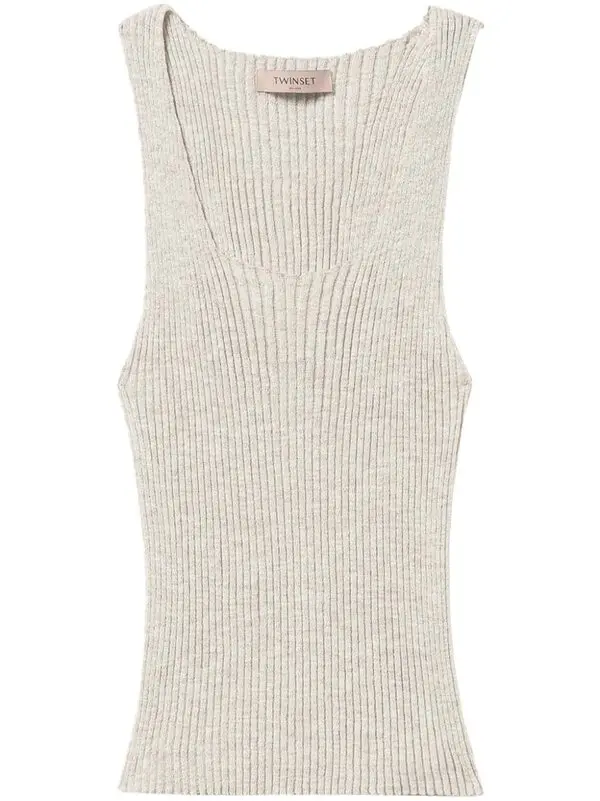 TWINSET Knitted Top - Neutrals