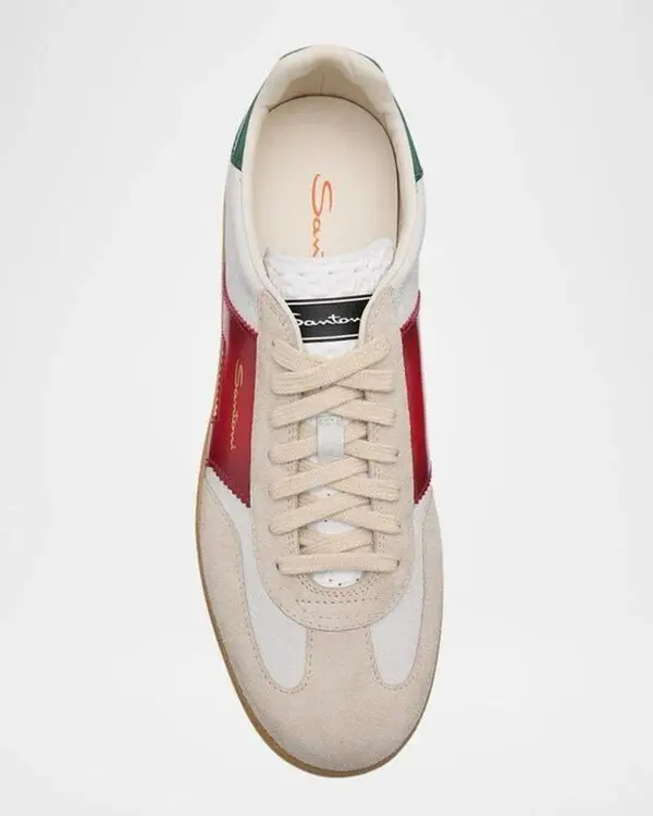 Santoni Olympic Leather Low-top Sneakers