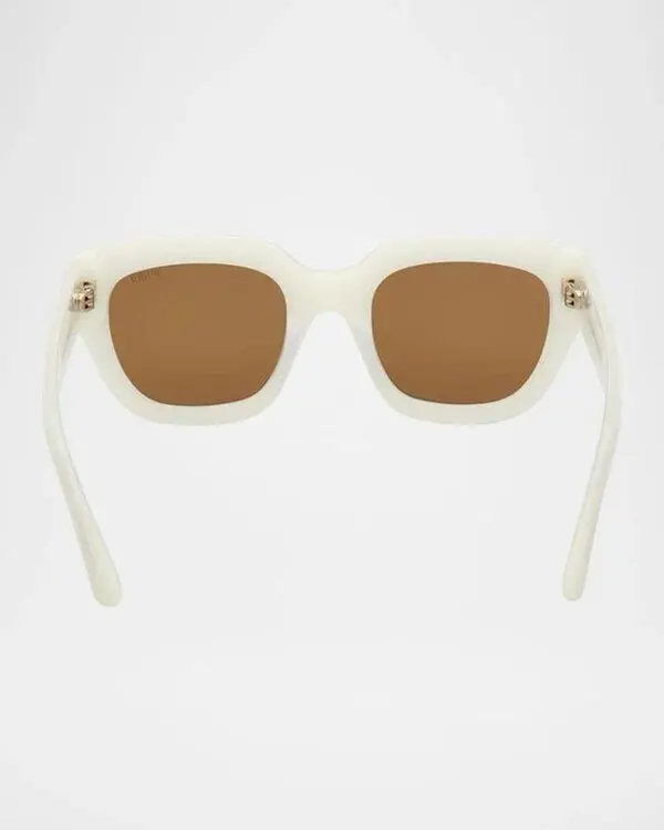 Emilio Pucci Butterfly Acetate Sunglasses - White/brown
