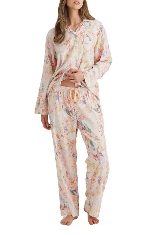 PAPINELLE Bailey Cozy Floral Cotton Blend Pajamas