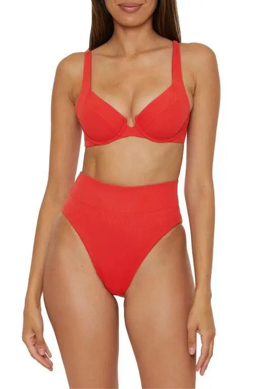 BECCA By Rebecca Virtue Modern Edge Underwire Bikini Top
