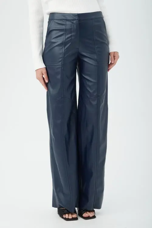 Trina Turk Driftwood Wide Leg Pants - Indigo