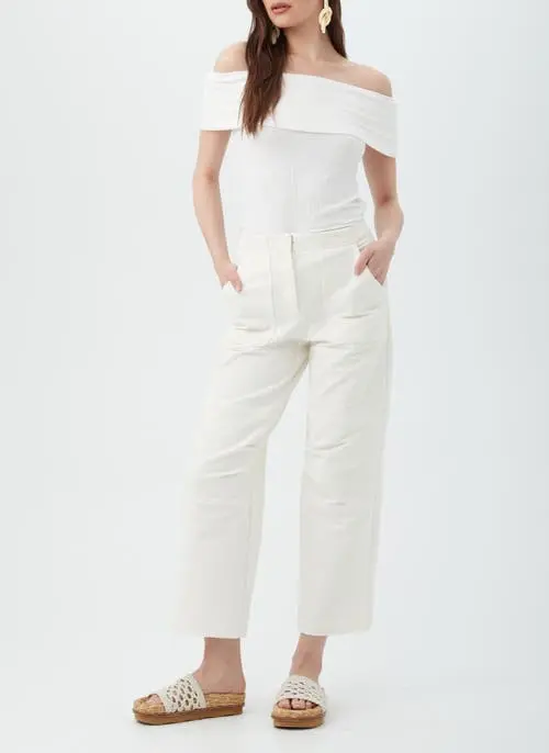 Trina Turk Patyn Wide Leg Pant - Whitewash