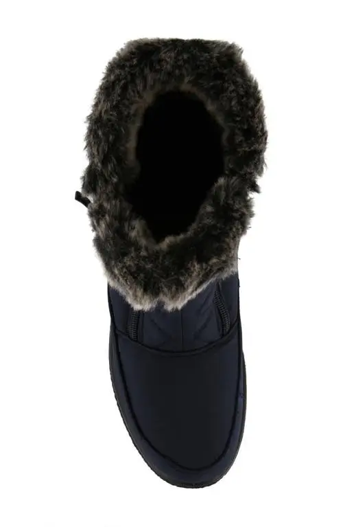 SPRING STEP SHOES Persenia Waterproof Winter Boots - Navy Faux Fur
