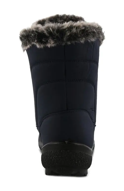 SPRING STEP SHOES Persenia Waterproof Winter Boots - Navy Faux Fur