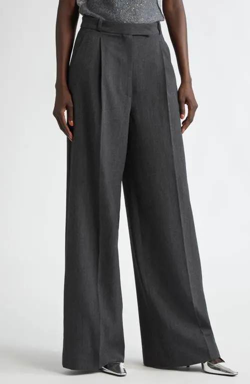 St. John Pinstripe Suiting Pants - Shadow
