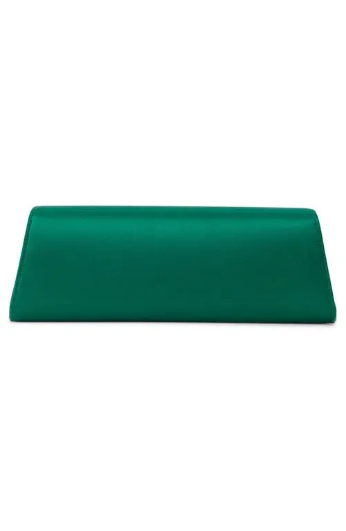 Akris Small Anouk East/west Silk Satin Clutch - Emerald