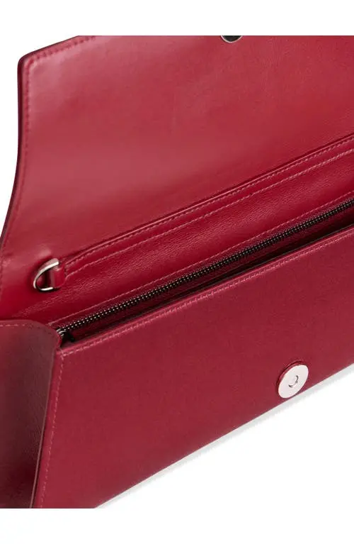 Akris Small Anouk East/west Silk Satin Clutch - Garnet