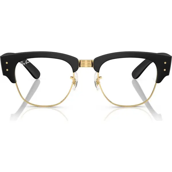 Ray-ban Liteforce Clubmaster Square Optical Glasses - Black Gold
