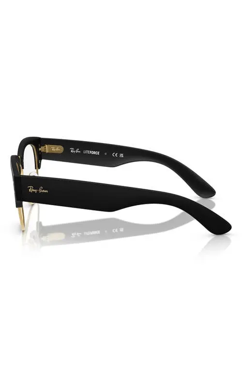 Ray-ban Liteforce Clubmaster Square Optical Glasses - Black Gold