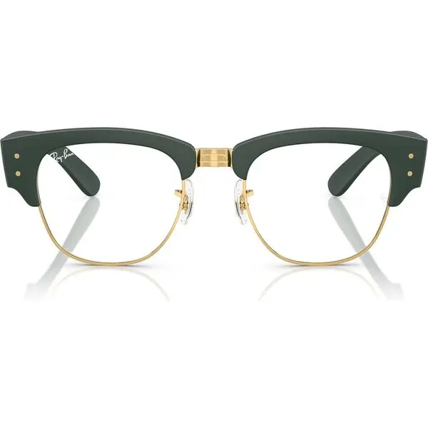 Ray-ban Liteforce Clubmaster Square Optical Glasses - Gold Green