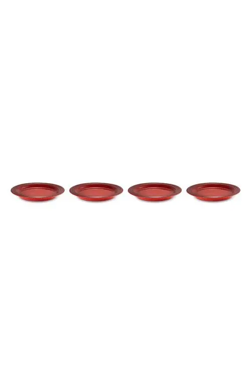 LE CREUSET Vancouver Set Of 4 Dinner Plates - Cerise