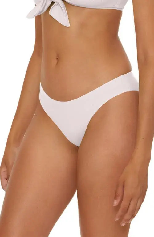 BECCA By Rebecca Virtue Modern Edge Hipster Bikini Bottom - White