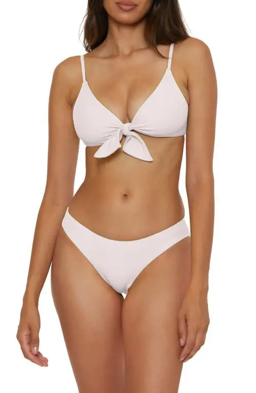 BECCA By Rebecca Virtue Modern Edge Hipster Bikini Bottom - White
