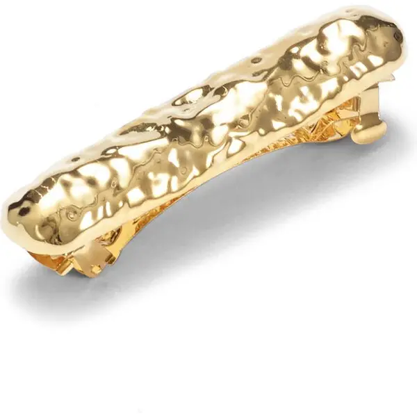 LELET NY Hammered Bar Barrette - Gold