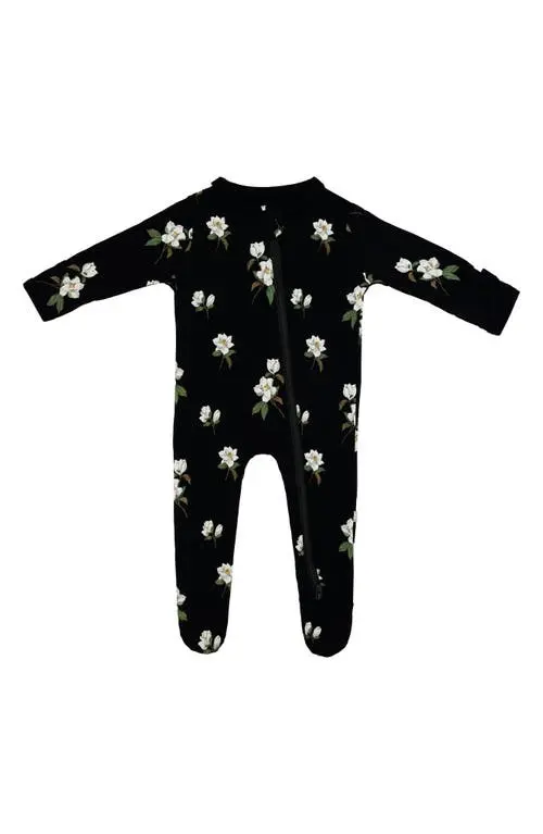 KYTE BABY Print Zip-up Footie - Magnolia