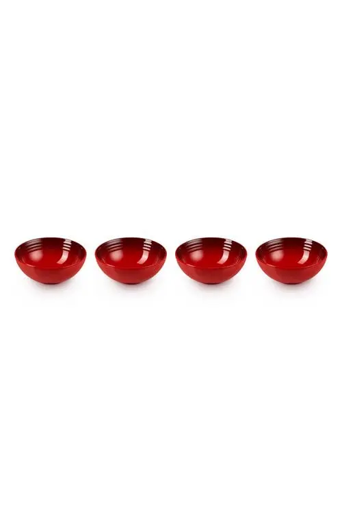 LE CREUSET Vancouver Set Of 4 Soup Bowls - Cerise