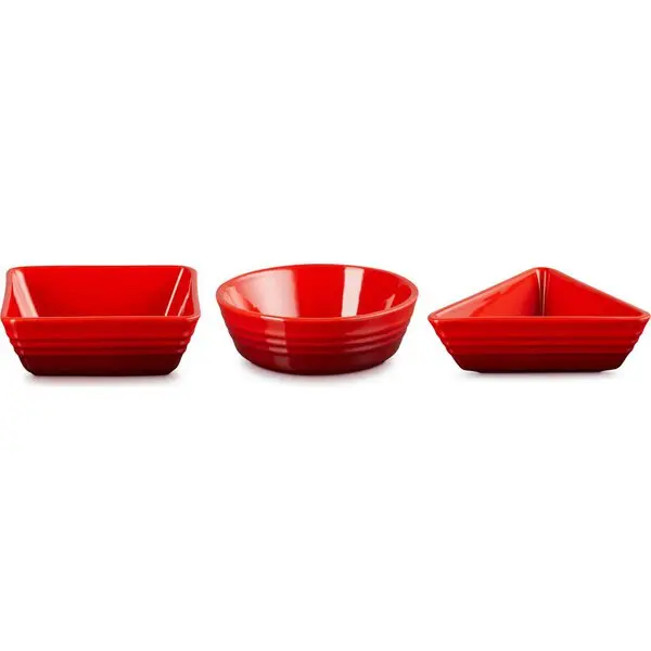LE CREUSET Set Of 3 Tapas Dishes - Cerise