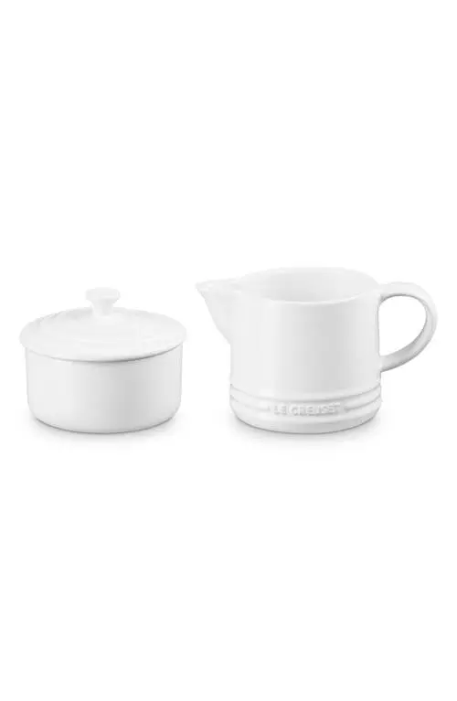 LE CREUSET Signature Sugar & Creamer Set - White