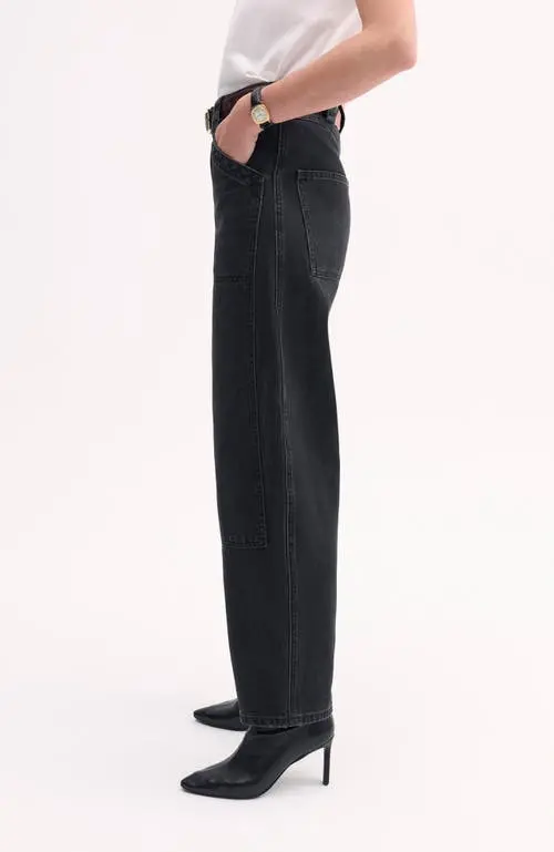Co Denim Patch Pocket Pants - Black