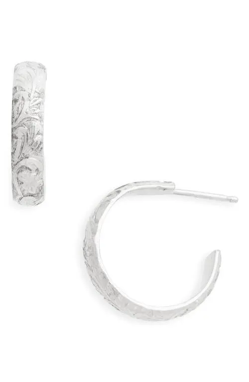 NASHELLE Flora Hoop Earrings - Sterling Silver