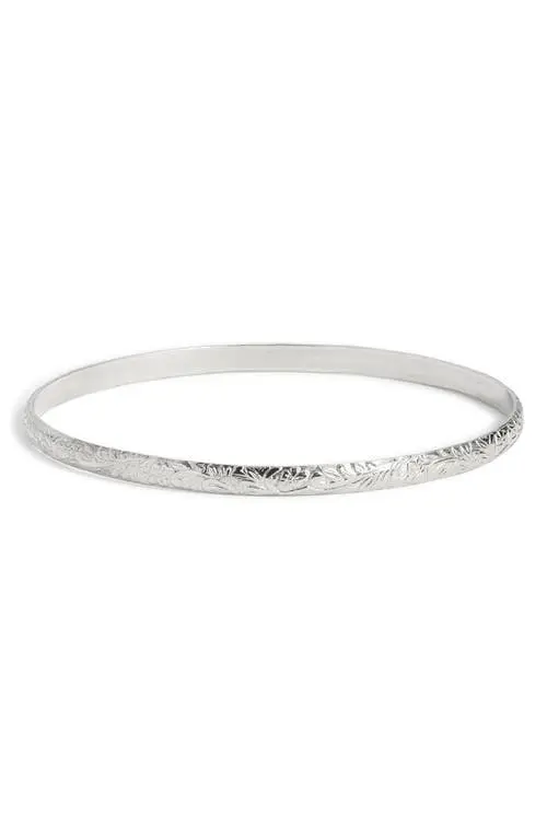 NASHELLE Flora Bangle - Sterling Silver