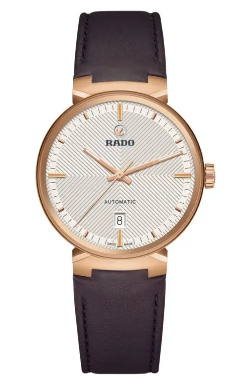 RADO Florence Automatic Leather Strap Watch - Brown