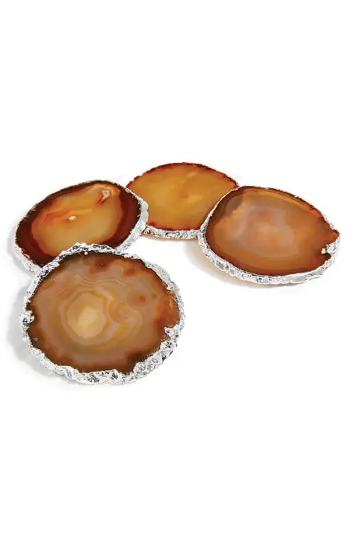 ANNA NEW YORK Lumino Set Of 4 Agate Coasters