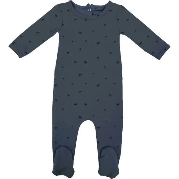 MANIÈRE Acorn Print Footie - Navy