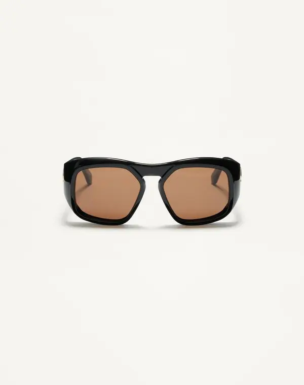Valentino Garavani Rectangular Sunglasses - Black/brown