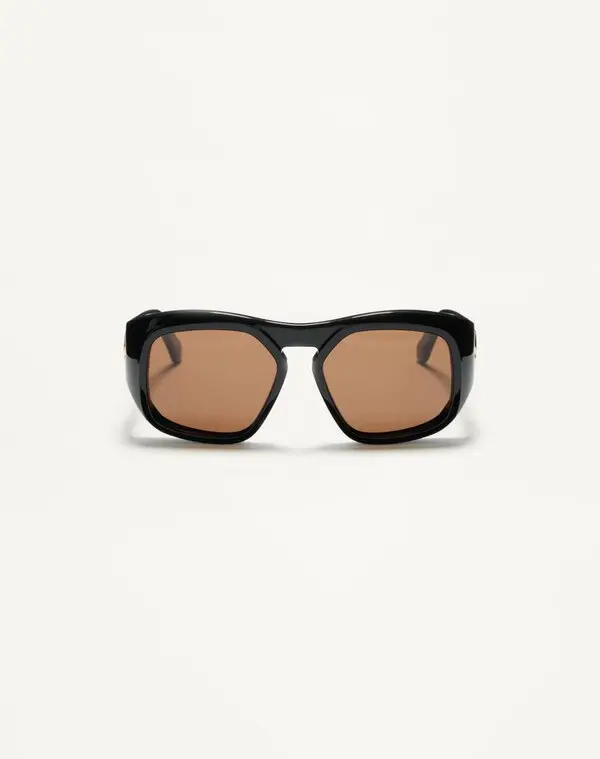 Valentino Garavani Rectangular Sunglasses - Black/brown