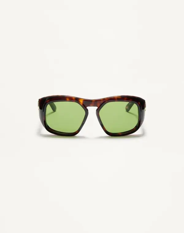Valentino Garavani Rectangular Sunglasses - Brown/green