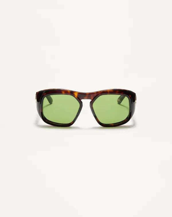 Valentino Garavani Rectangular Sunglasses - Brown/green