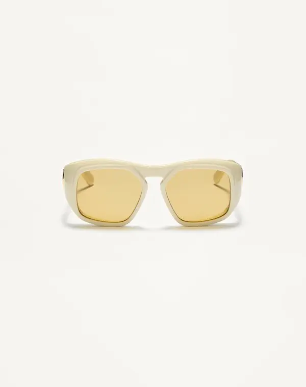 Valentino Garavani Rectangular Sunglasses - Ivory/amber