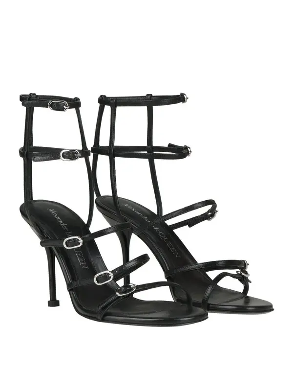 Alexander McQueen Leather Slingback Sandals