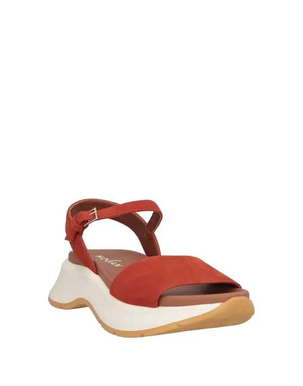 Hogan Ankle Strap Wedge Sandals