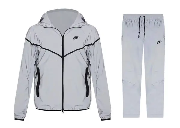 Nike Tech Woven Flash Jacket & Pant Set - Reflect Silver/black