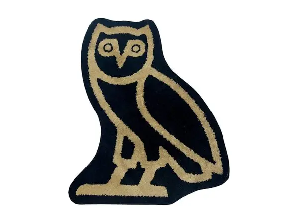OVO Gallery 1950 Friends & Family Owl Rug - Black